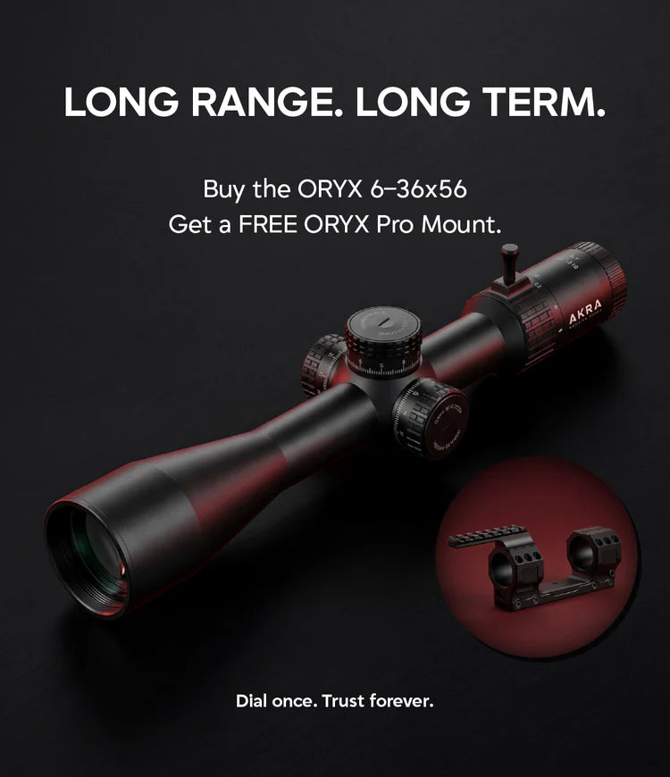 Akra ORYX 6-36x56 FFP MRAD – Fieldshoot Tactical